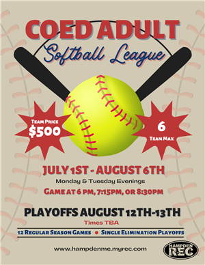 Hampden Recreation Department and Lura Hoit Memorial Pool: Coed Adult ...